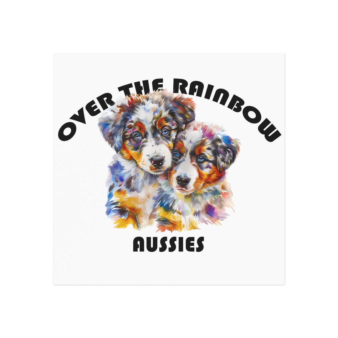 Over the Rainbow Aussies Logo Square Magnet - Etsy