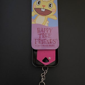 Cuddles Happy Tree Friends Sticker Sliding Tin Keychain Rare ...