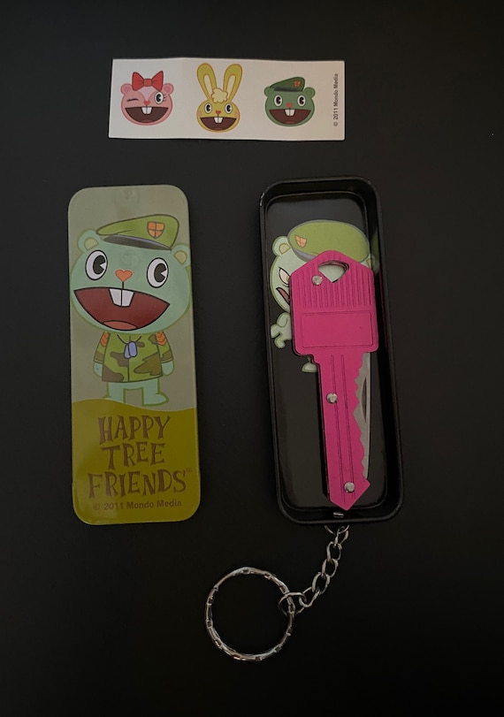 Flippy Happy Tree Friends Sticker Sliding Tin Case St… - Gem