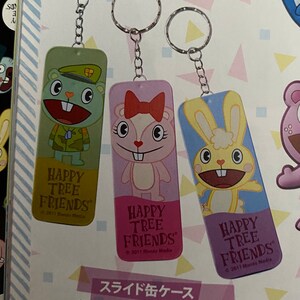 Flippy Happy Tree Friends Sticker Sliding Tin Case Storage Keychain ...