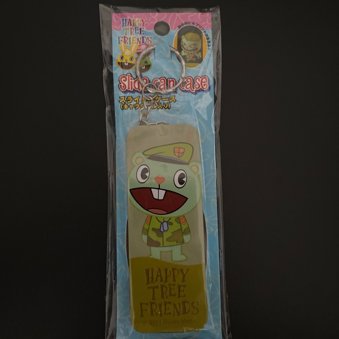 Flippy Happy Tree Friends Sticker Sliding Tin Case Storage Keychain ...