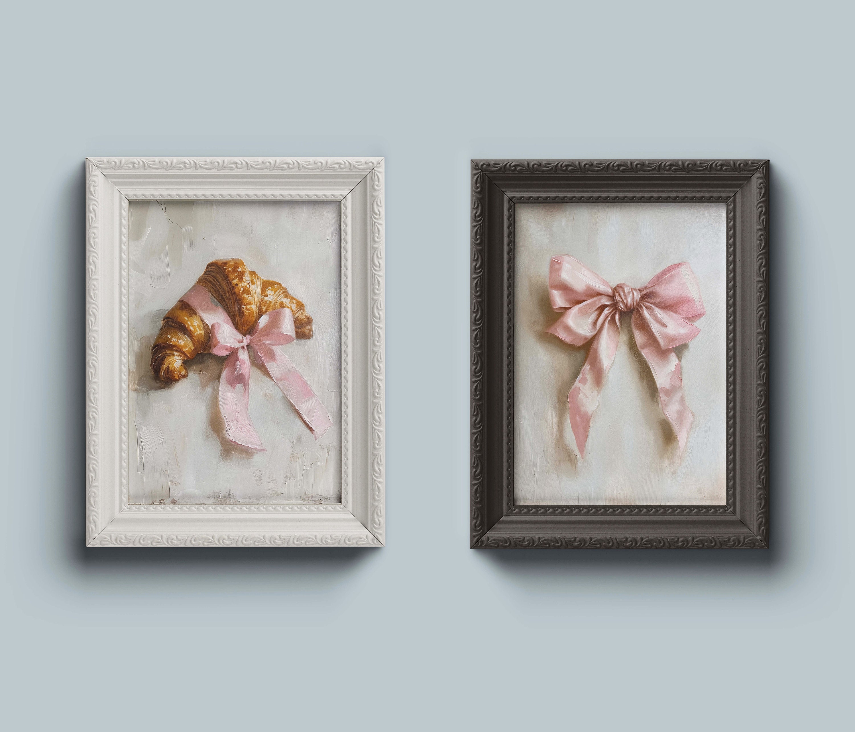 Coquette Bow Painting Oil Painting Print Coquette Aesthetic Wall Art - Etsy