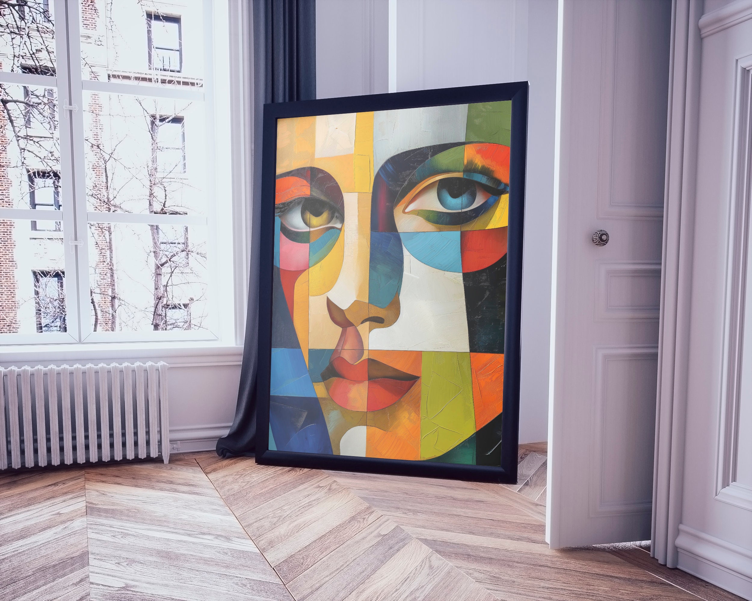 Cubism Woman Portrait Cubist Portrait Painting Surreal Colorful Modern ...