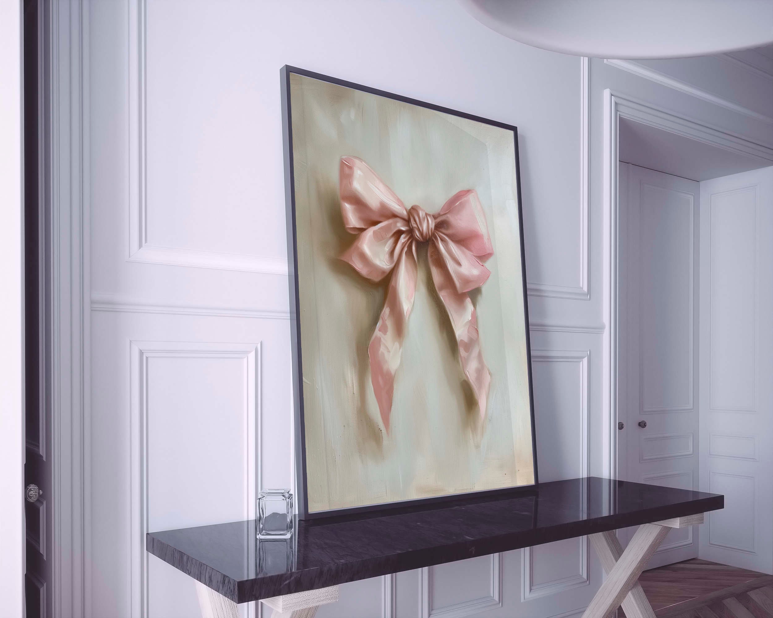 Coquette Bow Painting Oil Painting Print Coquette Aesthetic Wall Art - Etsy