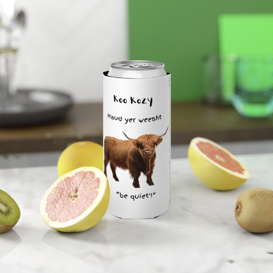 Beer Cooler, Beert Holder, for Him, Dad, Mom, Highland Koo,cow, Camping ...