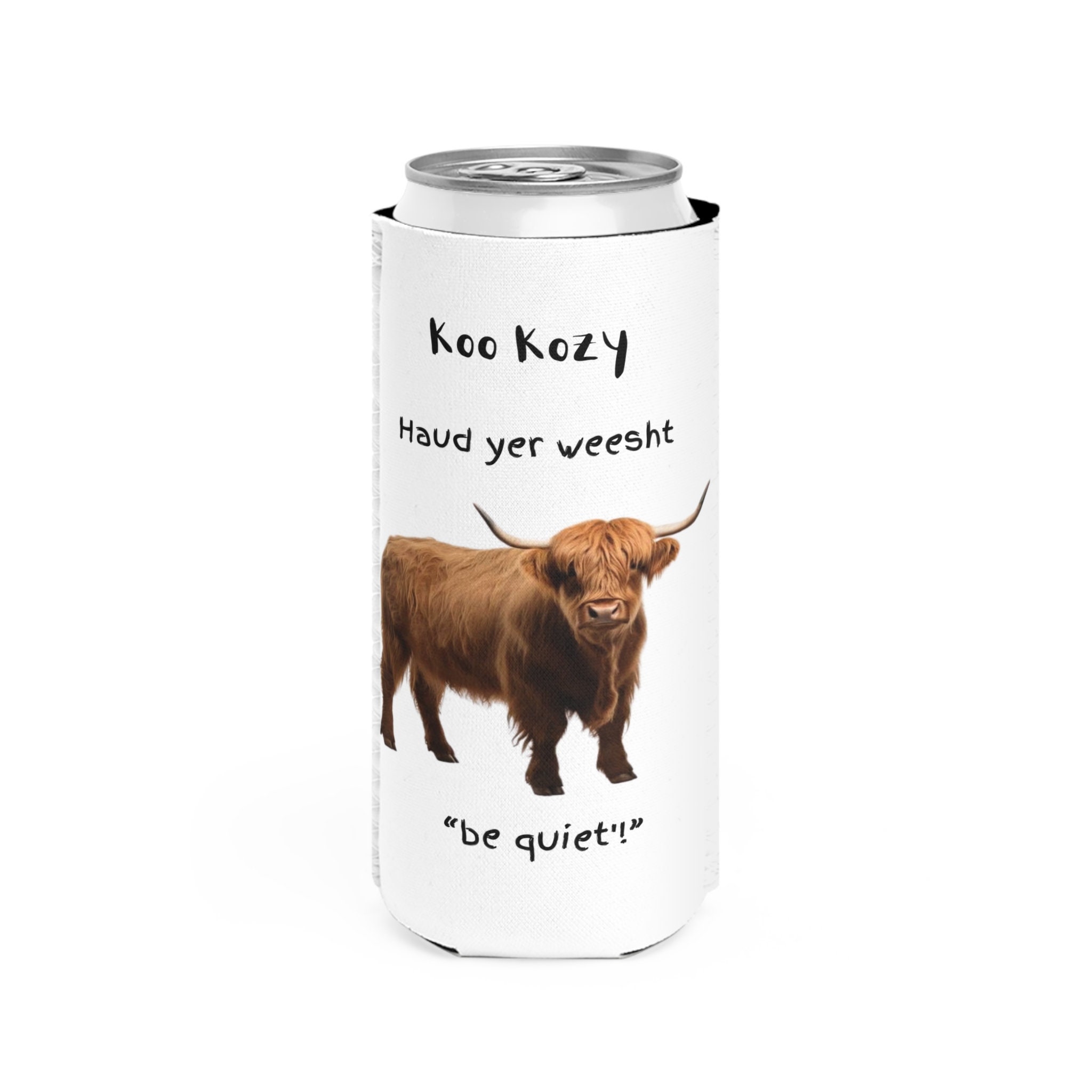 Beer Cooler, Beert Holder, for Him, Dad, Mom, Highland Koo,cow, Camping ...