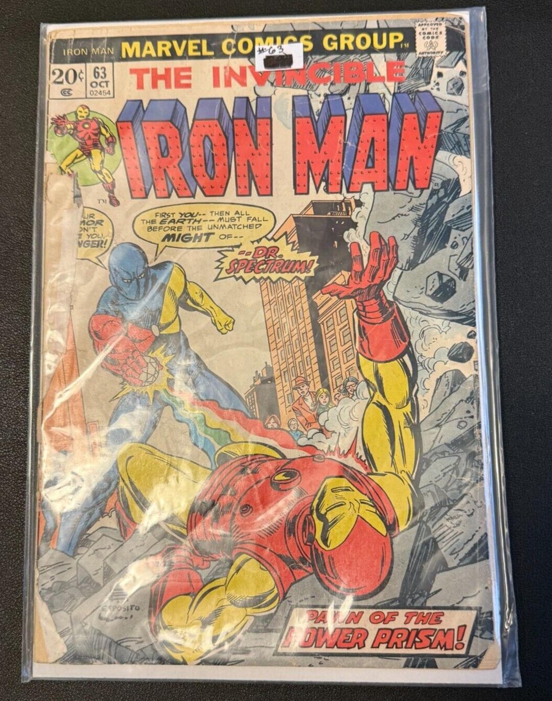 Marvel Comics 1973 the Invincible Iron Man #63 DR. Spectrum Bronze Age ...