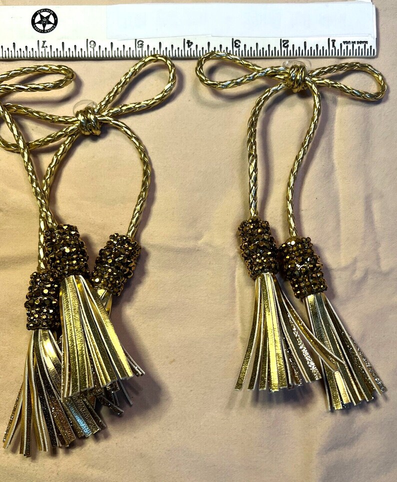 Victorias Secret Store Display Gold Tassels With Brown Crystals NWT ...