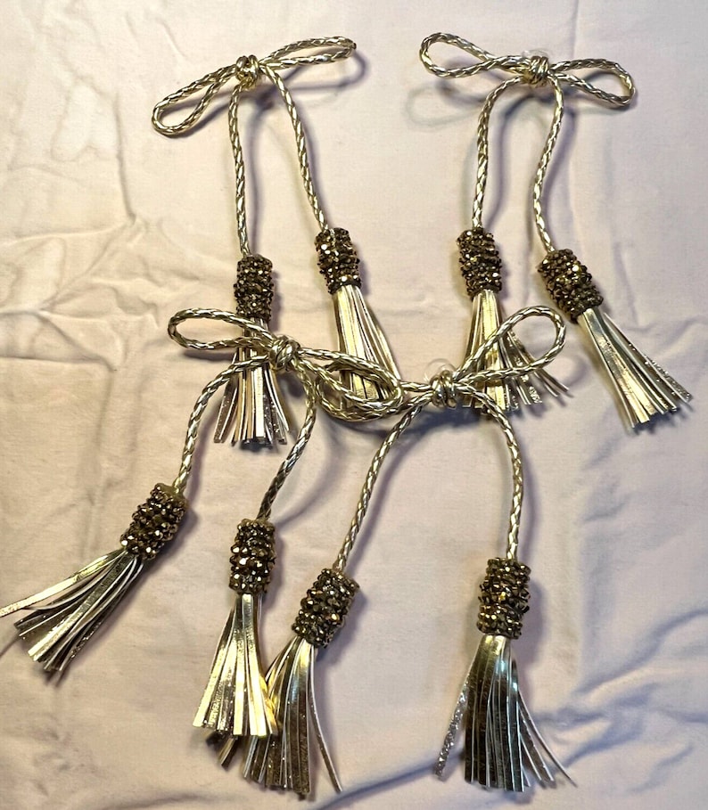 Victorias Secret Store Display Gold Tassels With Brown Crystals NWT ...