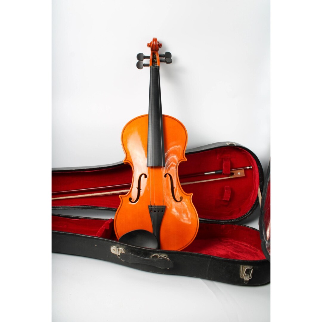 Violin With Bow and Case - Decorative Object - Vintage Musical ...