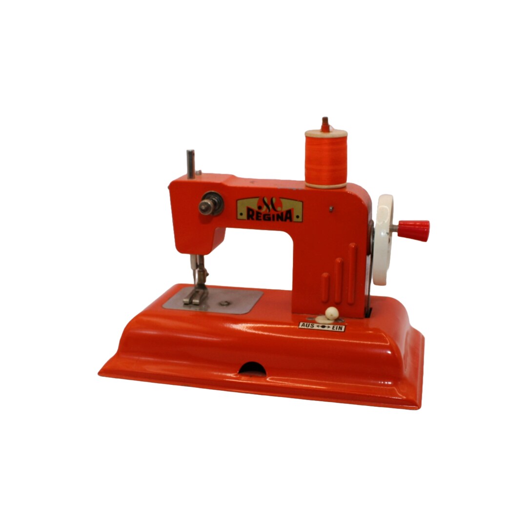 Rare Regina Children's Sewing Machine From the 1940s/50s Vibrant Orange ...