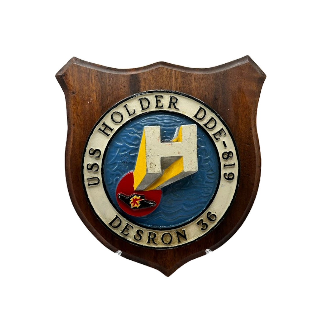 Vintage USS Holder DDE 819 DESRON 36 Wall Plate A Tribute to Maritime ...