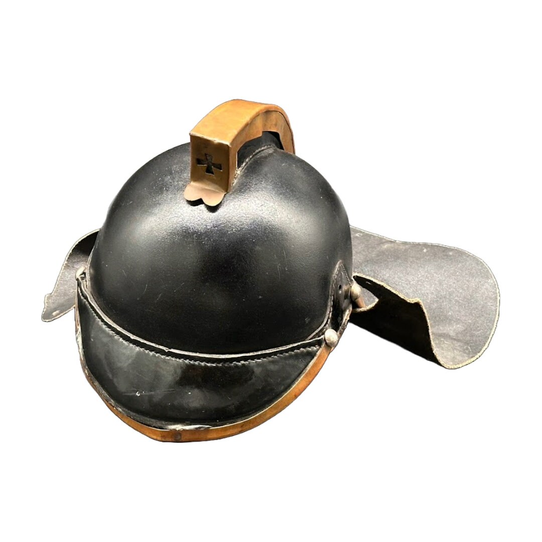 Antique Dutch Leather Fireman Helmet - 1920s/30s - Vintage - Collector ...