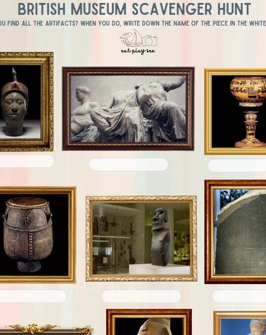 British Museum Scavenger Hunt for Kids - Etsy