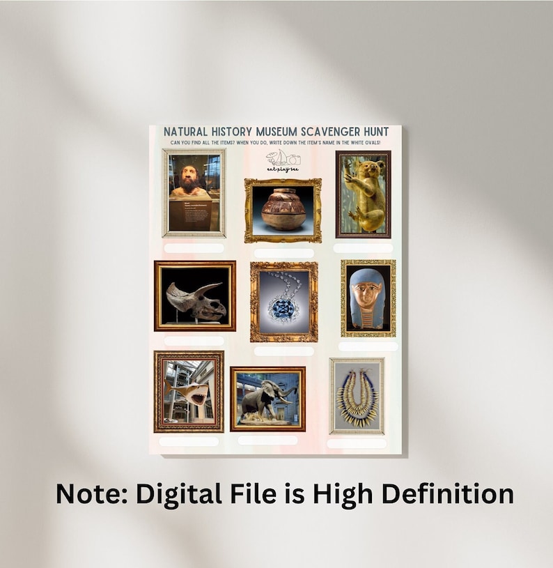 Smithsonian National Museum of Natural History Scavenger Hunt for Kids ...