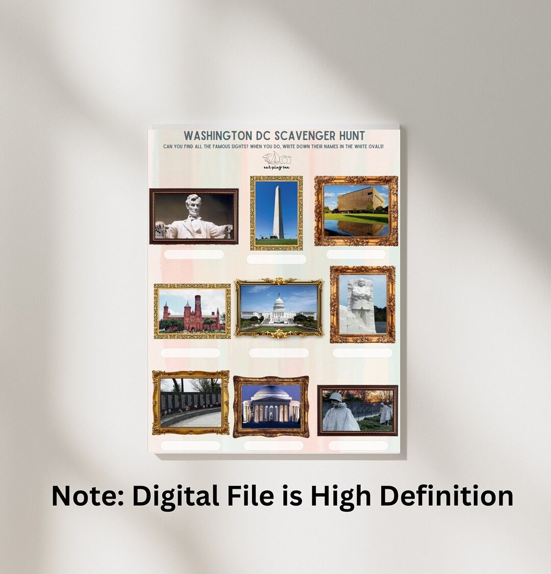 Washington DC Scavenger Hunt Mega-pack: Monuments, Air and Space ...