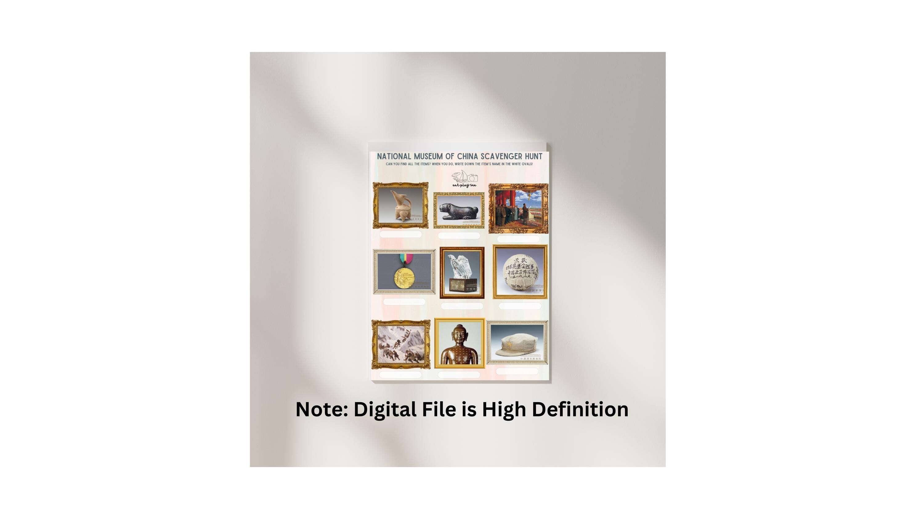 National Museum of China Scavenger Hunt for Kids Printable PDF - Etsy