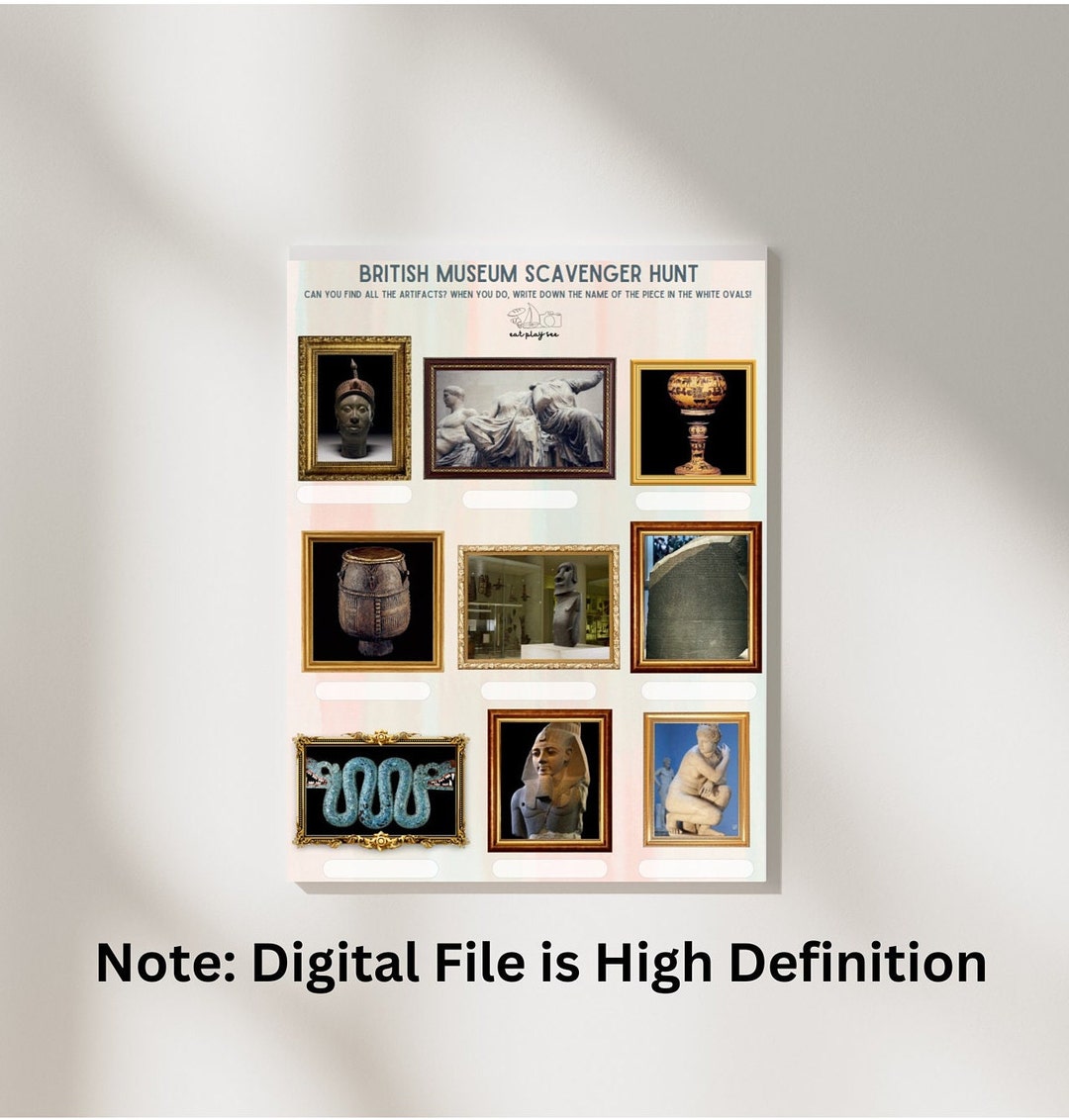 British Museum Scavenger Hunt for Kids Printable PDF - Etsy