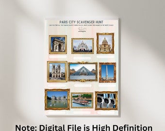 Paris Scavenger Hunt for Kids, Travel City Trip Treasure Hunt, Paris ...