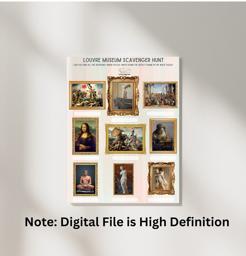 Paris Scavenger Hunt for Kids Megapack - Paris Landmarks, Louvre Museum ...