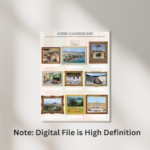 Athens Scavenger Hunt for Kids Printable PDF - Etsy