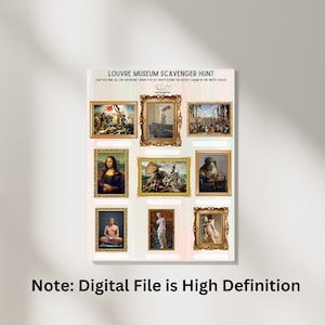 Louvre Museum Scavenger Hunt for Kids Printable PDF - Etsy