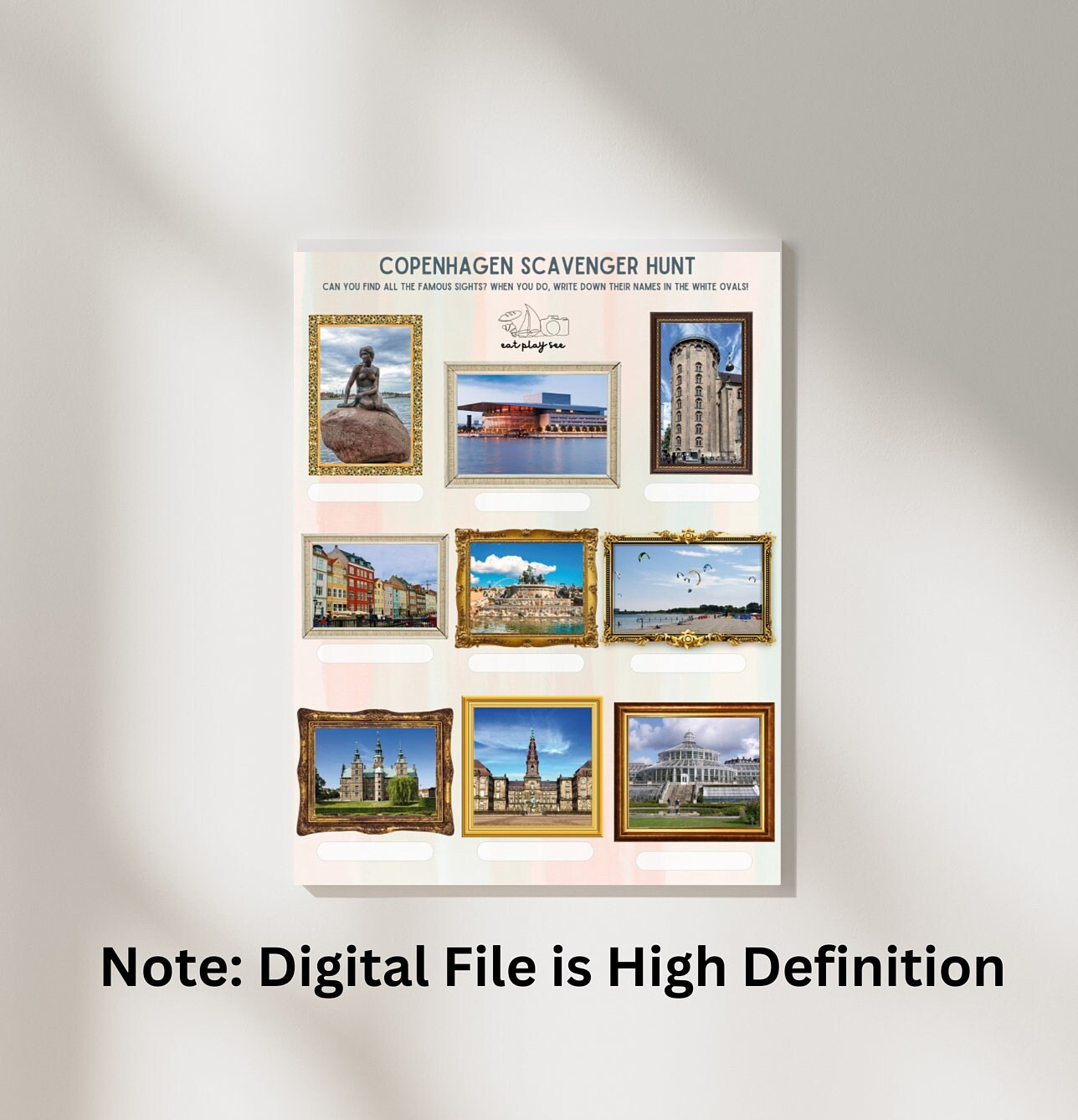 Copenhagen Scavenger Hunt for Kids Printable PDF - Etsy