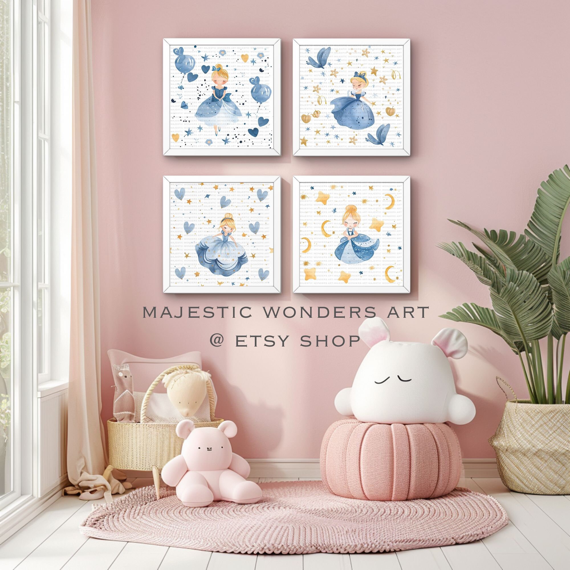 Little Cinderella Seamless Pattern, Princess Cinderella Digital ...