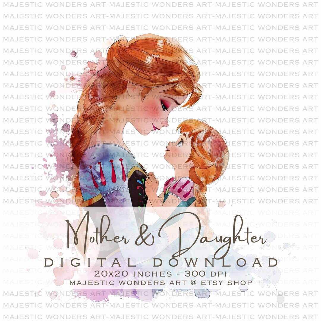 Anna Mother and Daughter Digital Download, Frozen Princess Anna Mom and ...