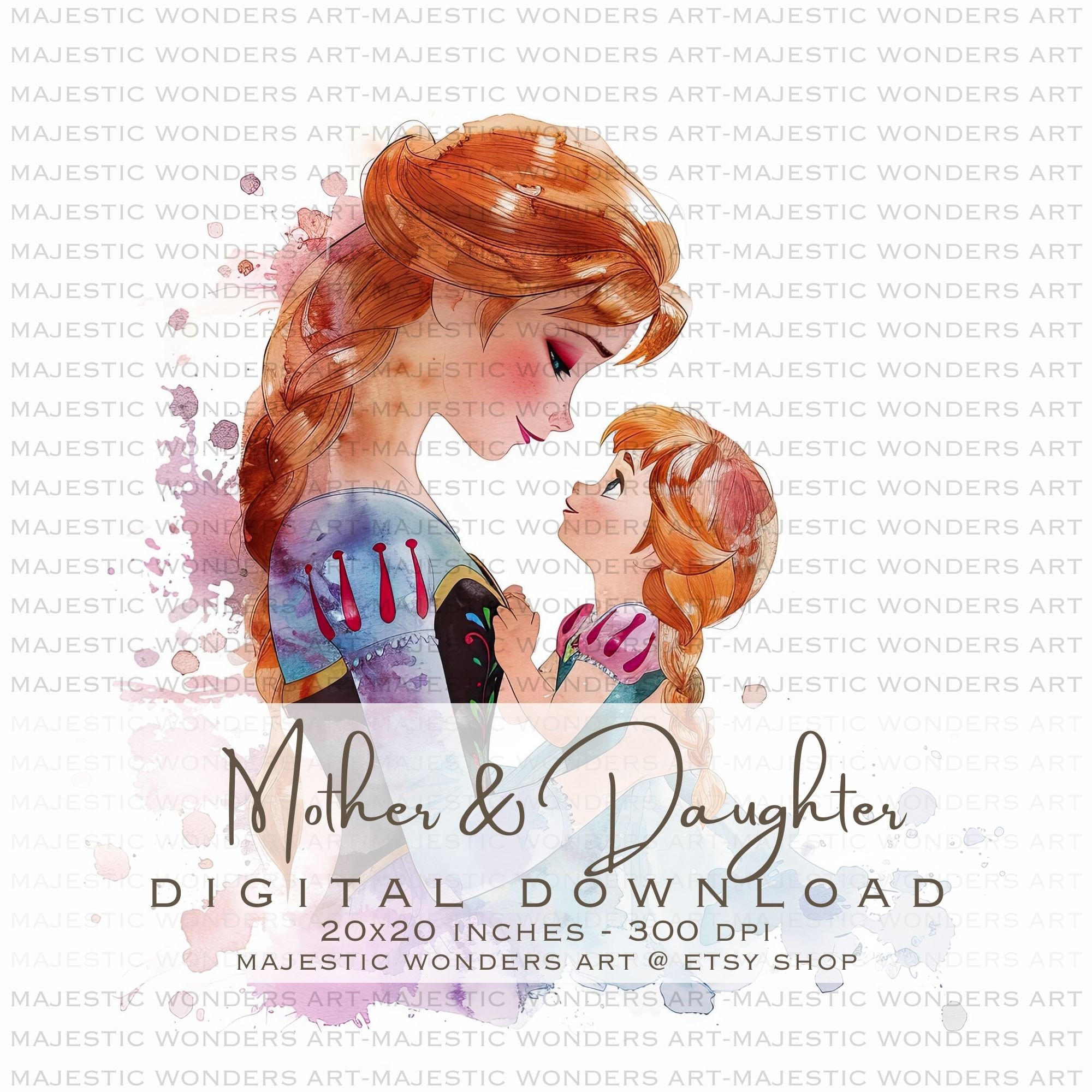 Anna Mother and Daughter Digital Download, Frozen Princess Anna Mom and ...