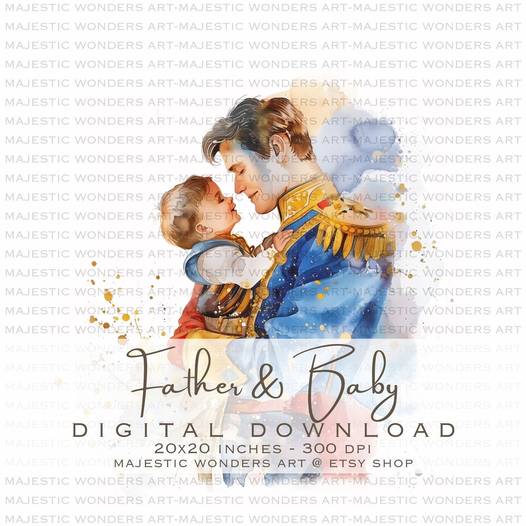 Fathers Day Printable DIY, Prince Charming Dad and Son Instant Download ...