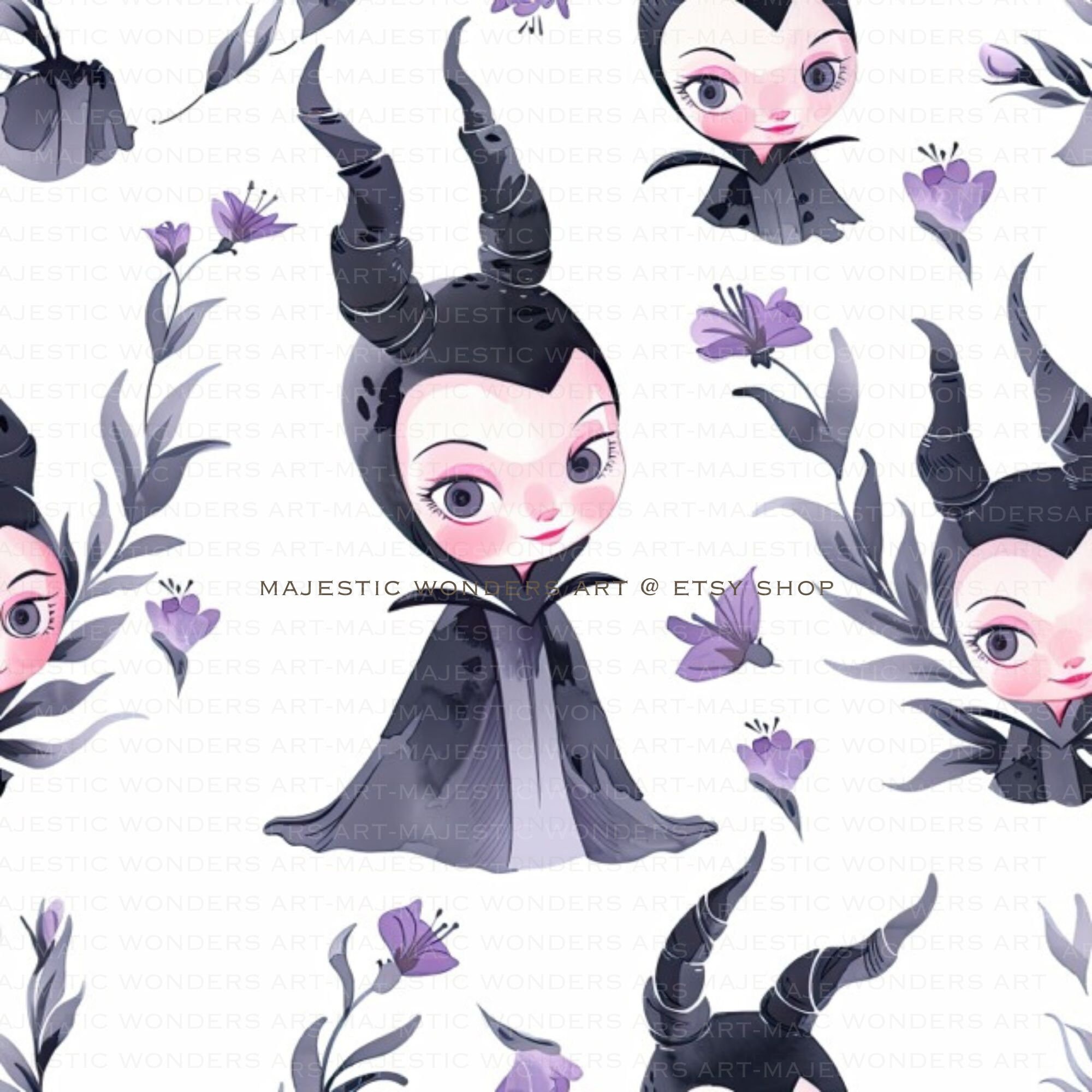 Little Maleficent Clipart, Sleeping Beauty Villain Maleficent Kawaii ...