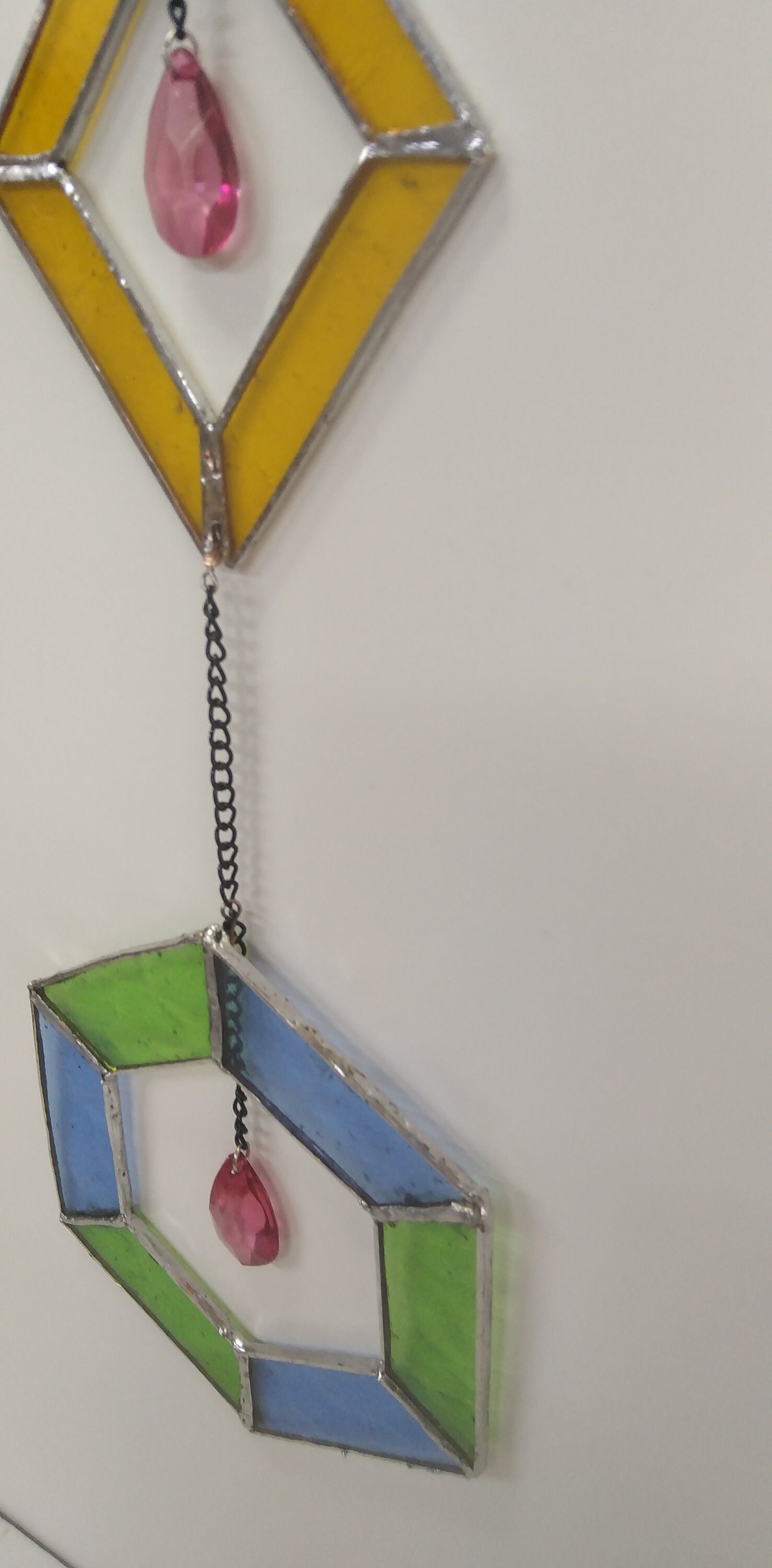 Geometric Stained Glass Suncatcher Decorations - Etsy