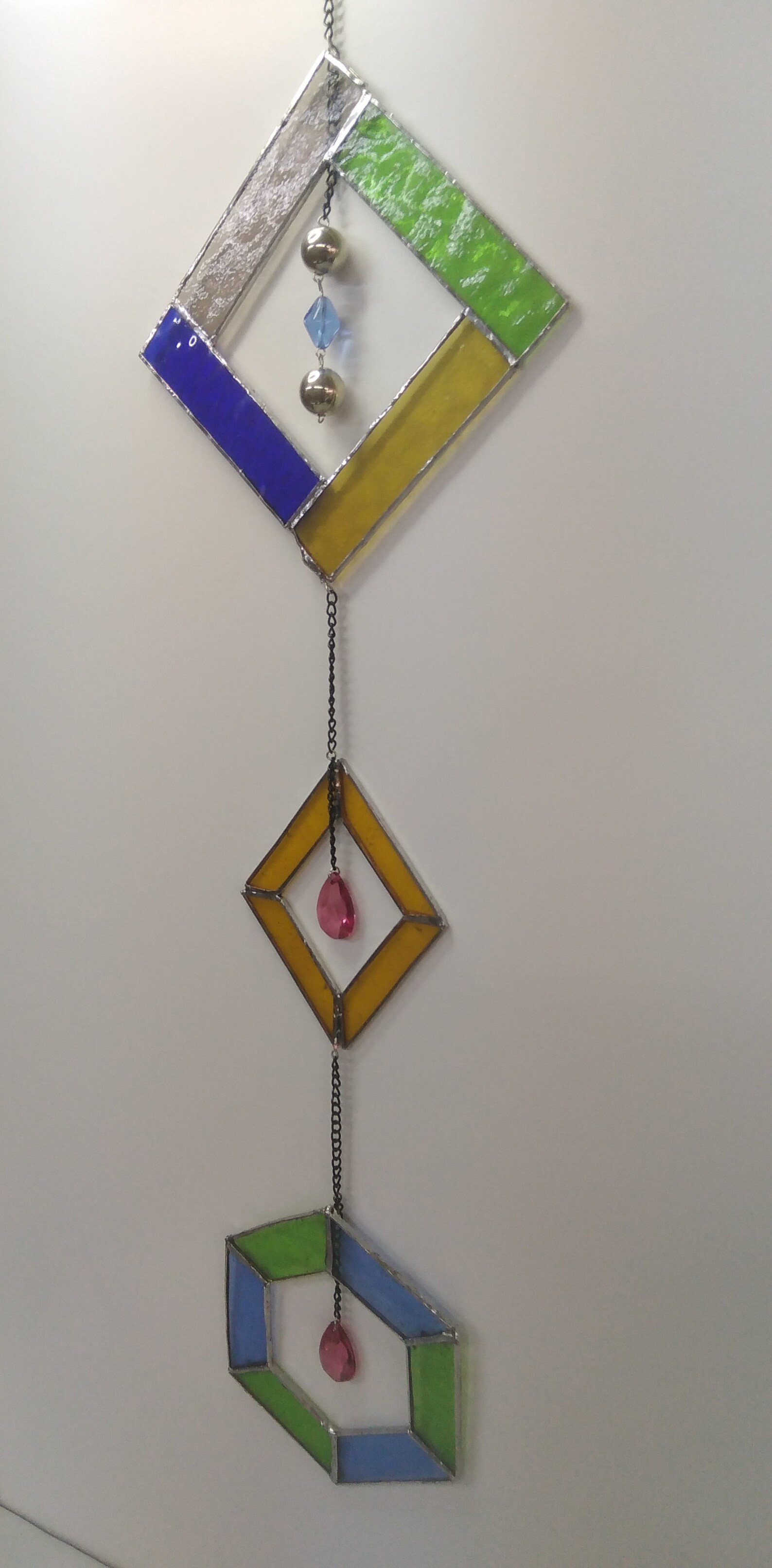 Geometric Stained Glass Suncatcher Decorations - Etsy