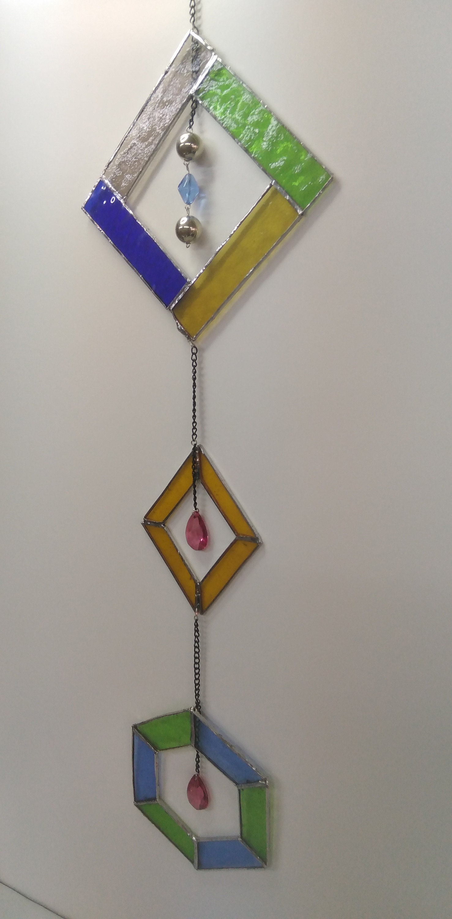 Geometric Stained Glass Suncatcher Decorations - Etsy