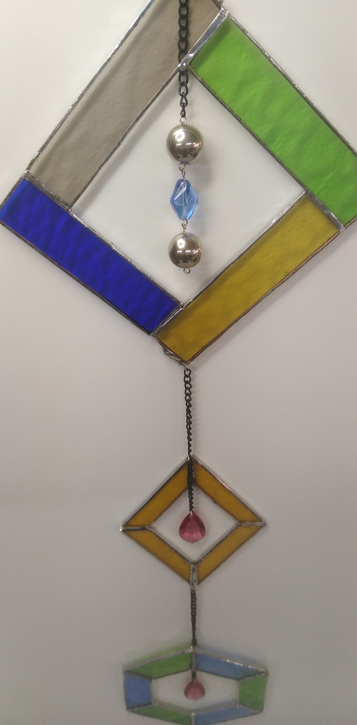 Geometric Stained Glass Suncatcher Decorations - Etsy
