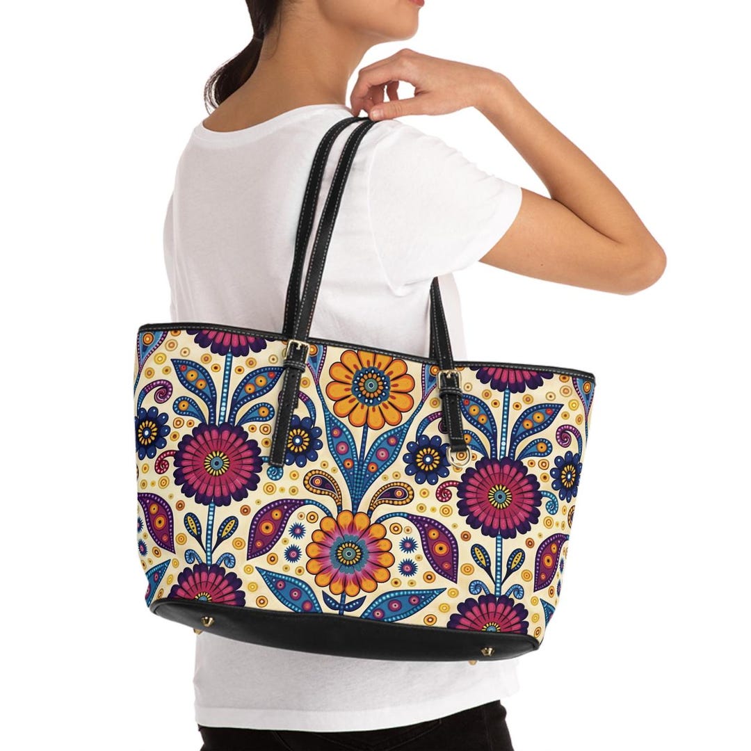 Indigenous Designer Floral PU Leatherlook Shoulder Bag - Etsy