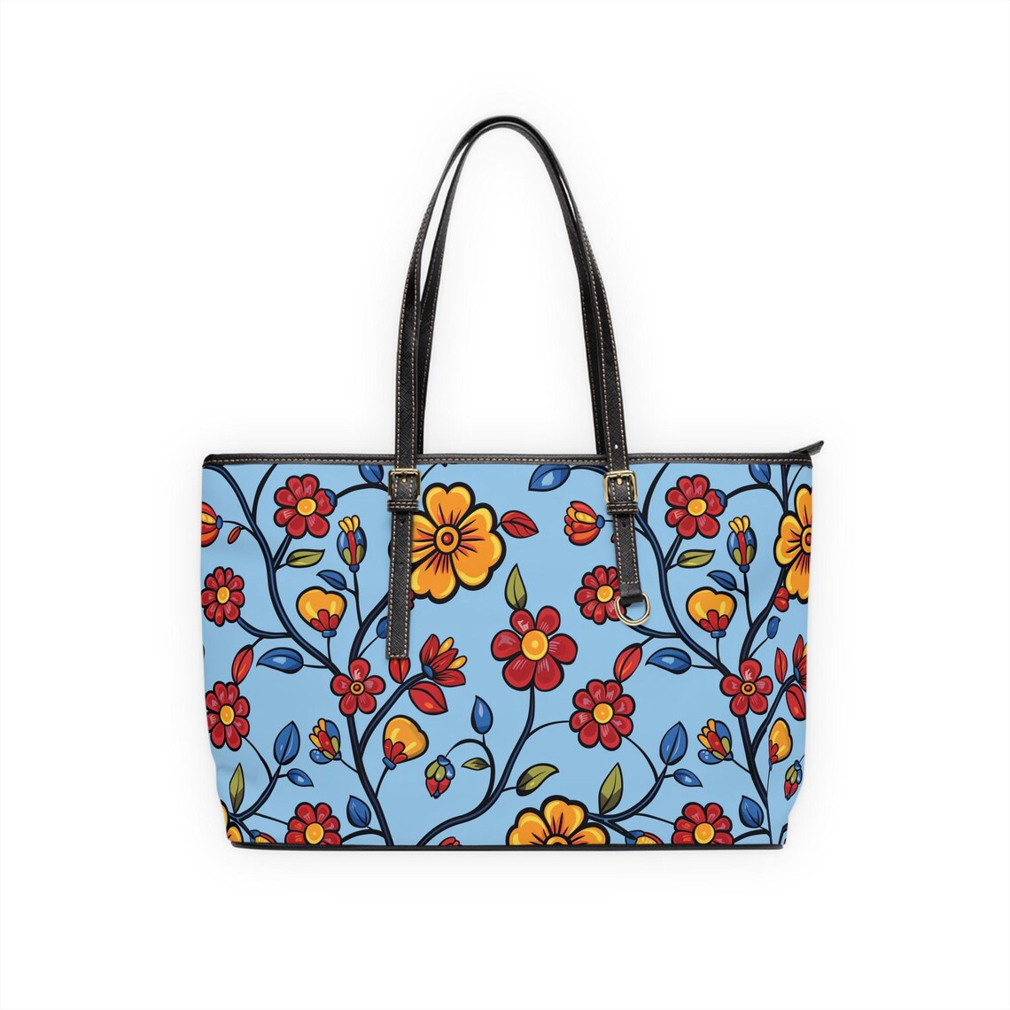 Indigenous Designer Floral Artwork PU Leatherlook Shoulder Bag - Etsy