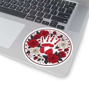 Red Hand Indigenous Sticker - Etsy