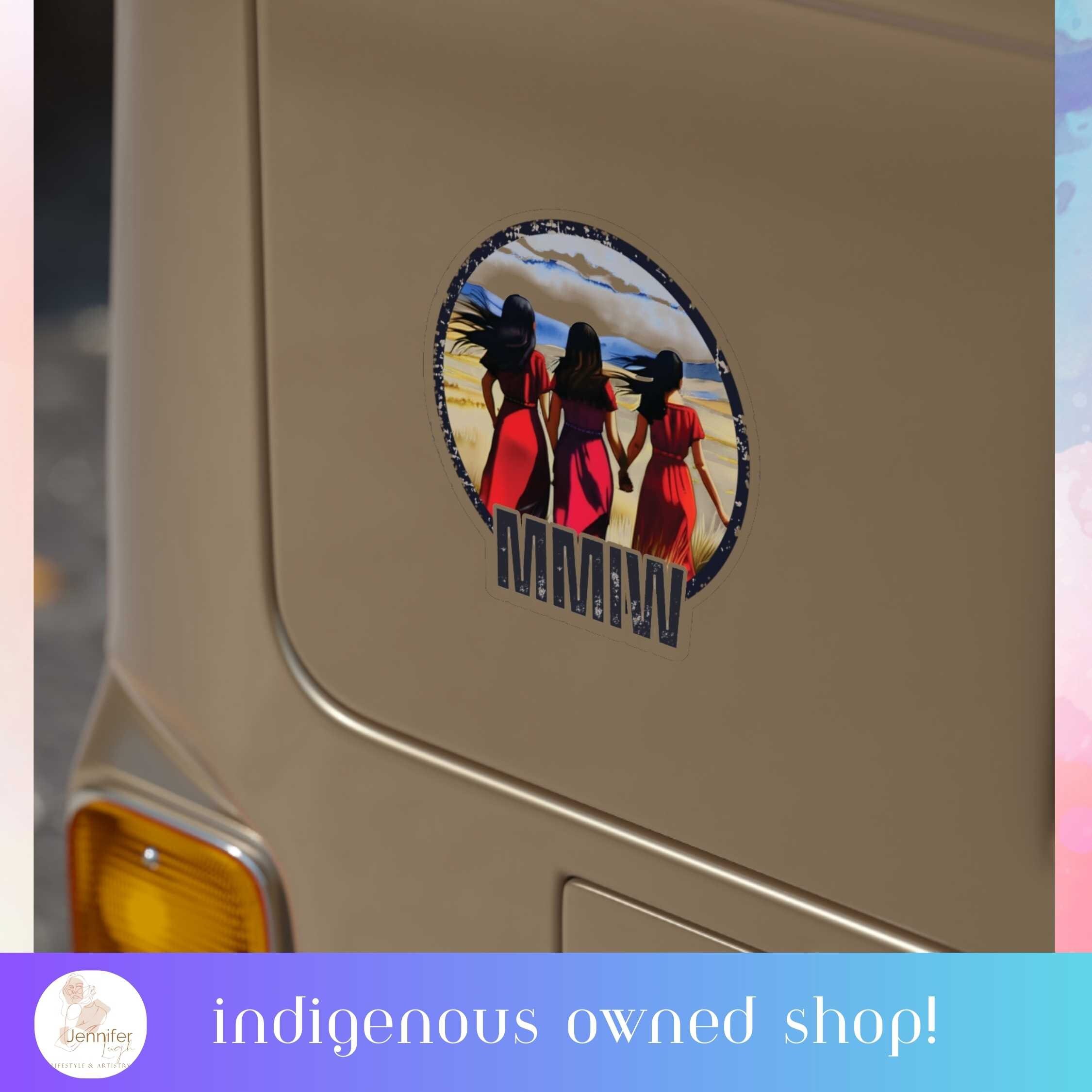 MMIW Red Dress Indigenous Art Transparent Outdoor Stickers - Etsy