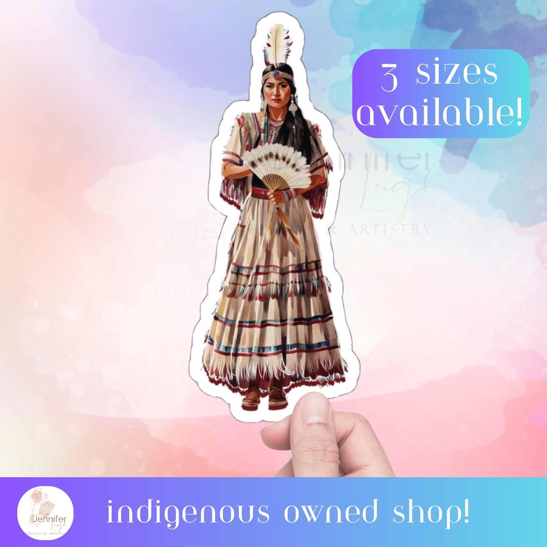 Indigenous Regalia Dancer Art Native Stickers. Indigenous Owned Gift ...