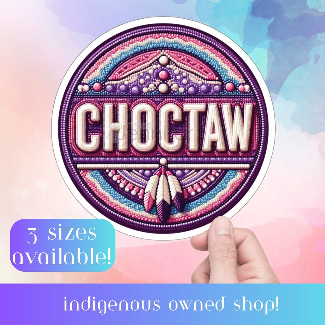 Choctaw Beading Style Art Native Sticker. Native Owned Sticker Gift ...