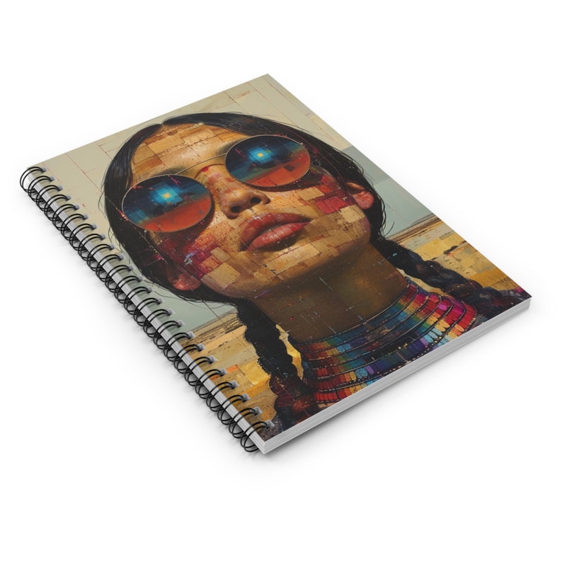 Native Designs, Modern Woman Design Spiral Notebook - Ruled Line ...