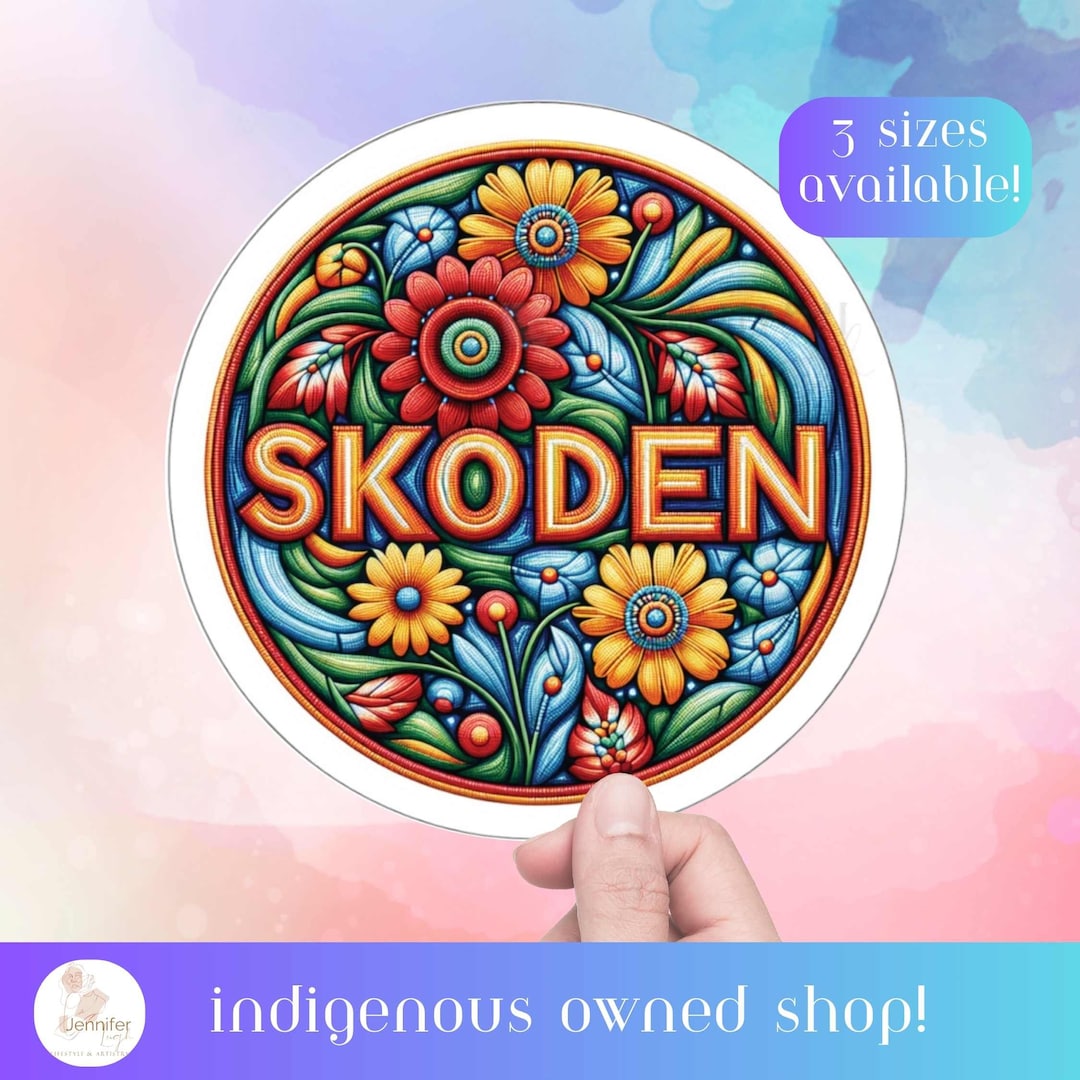 Skoden Native Art Sticker. Indigenous Owned Gift Shop - Etsy