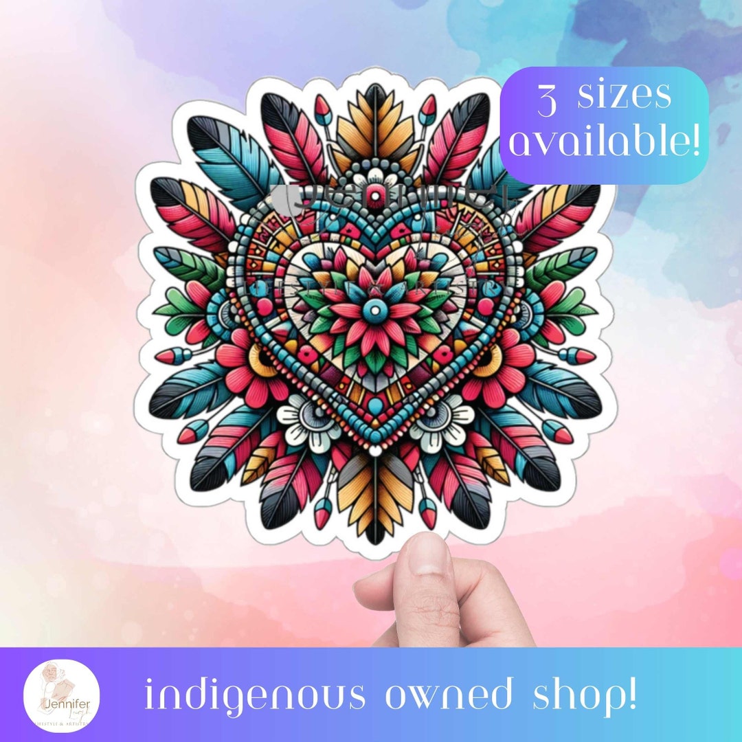 Native Heart Sticker. Indigenous Owned Gift Shop - Etsy