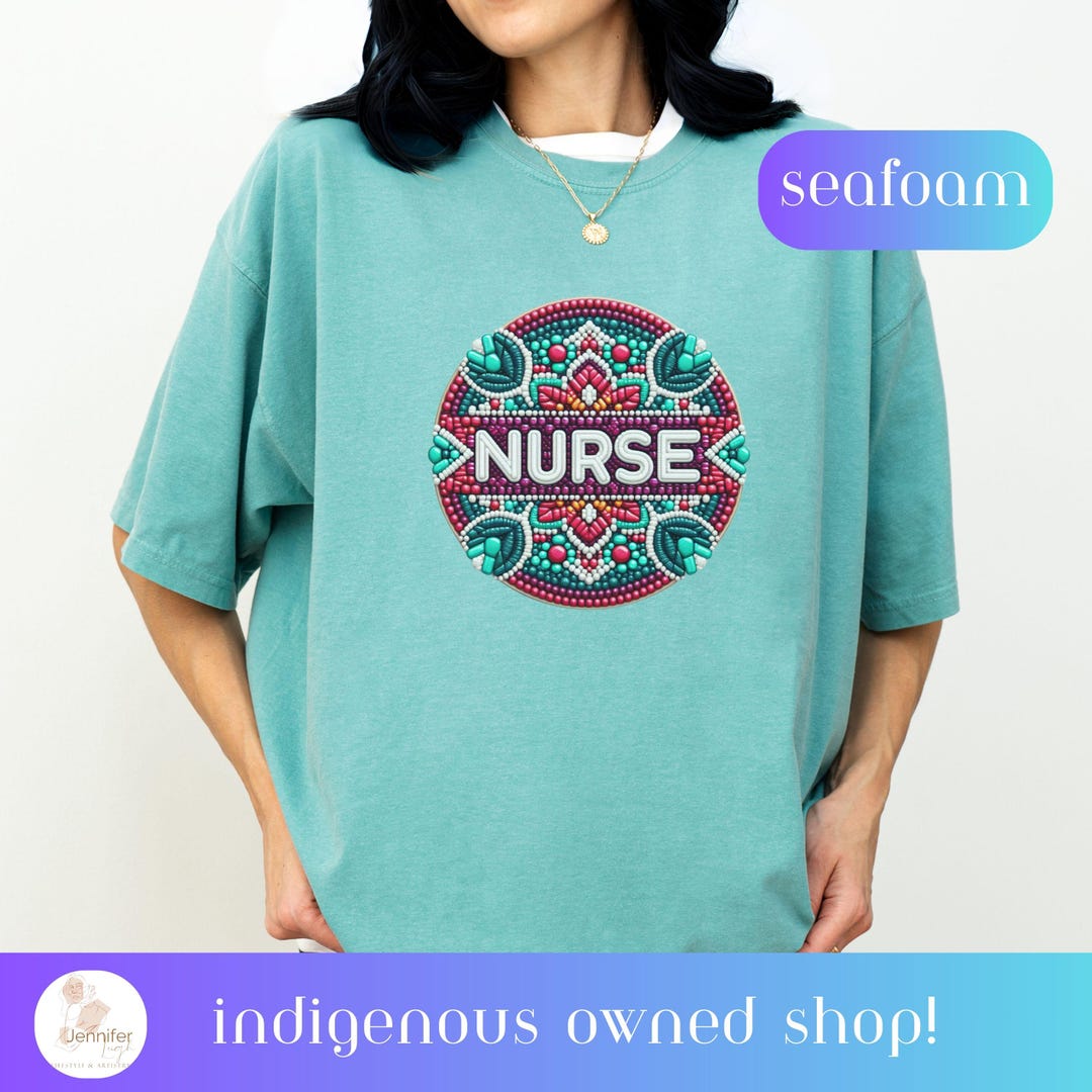 Indigenous Nurse Native Bead Style Art Design Shirt. Indigenous Owned ...