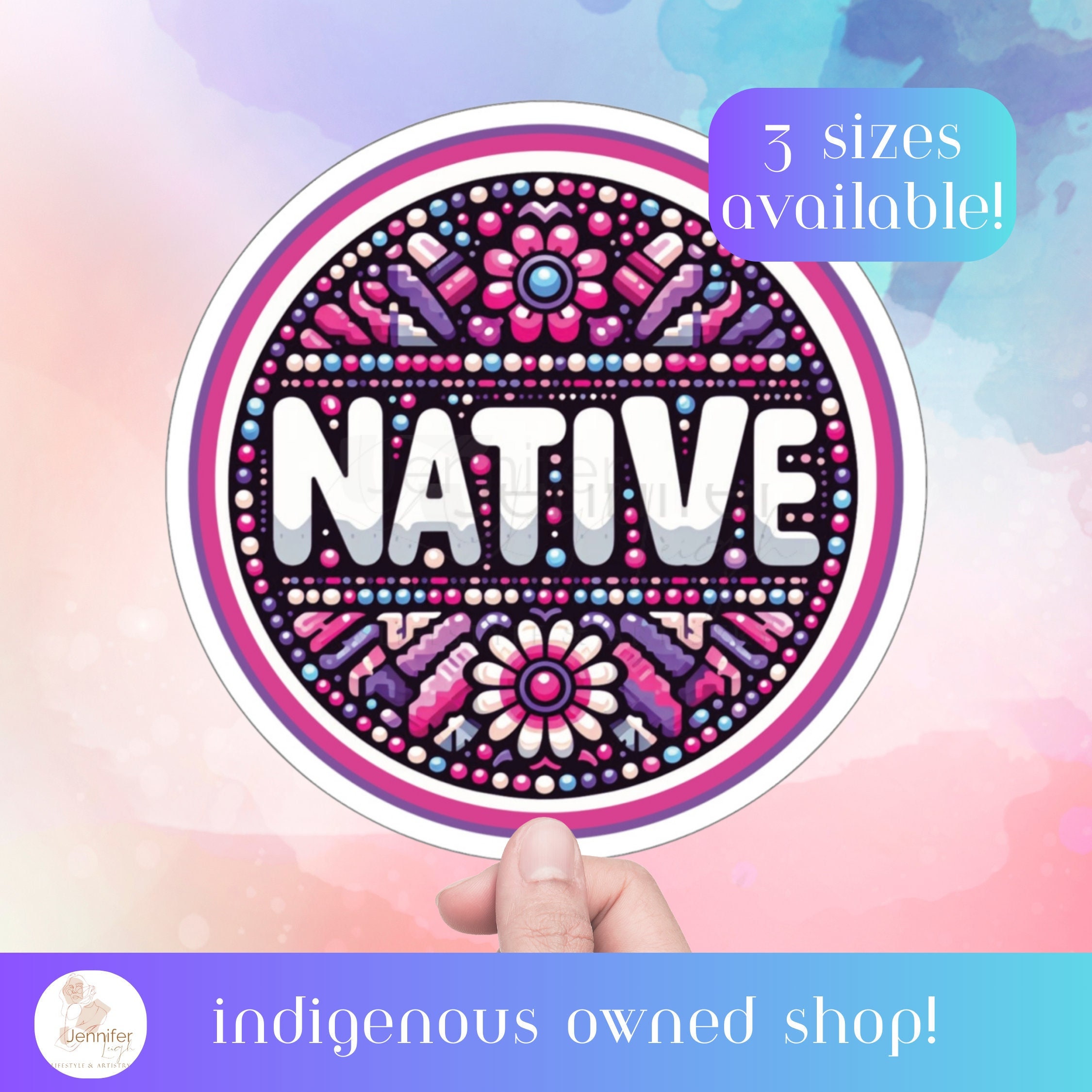 Native Beading Style Art Native Art Stickers Indigenous Owned Sticker ...