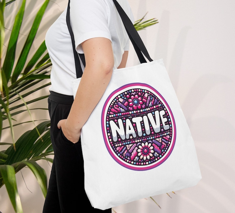 Native Beading Style Art Native Design Tote Bag Indigenous Owned Gifts ...
