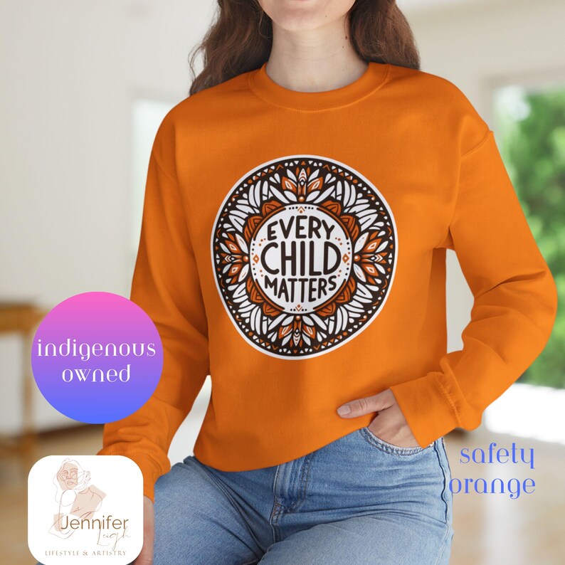 Orange Shirt Day Every Child Matters Adult Unisex Indigenous Crewneck ...