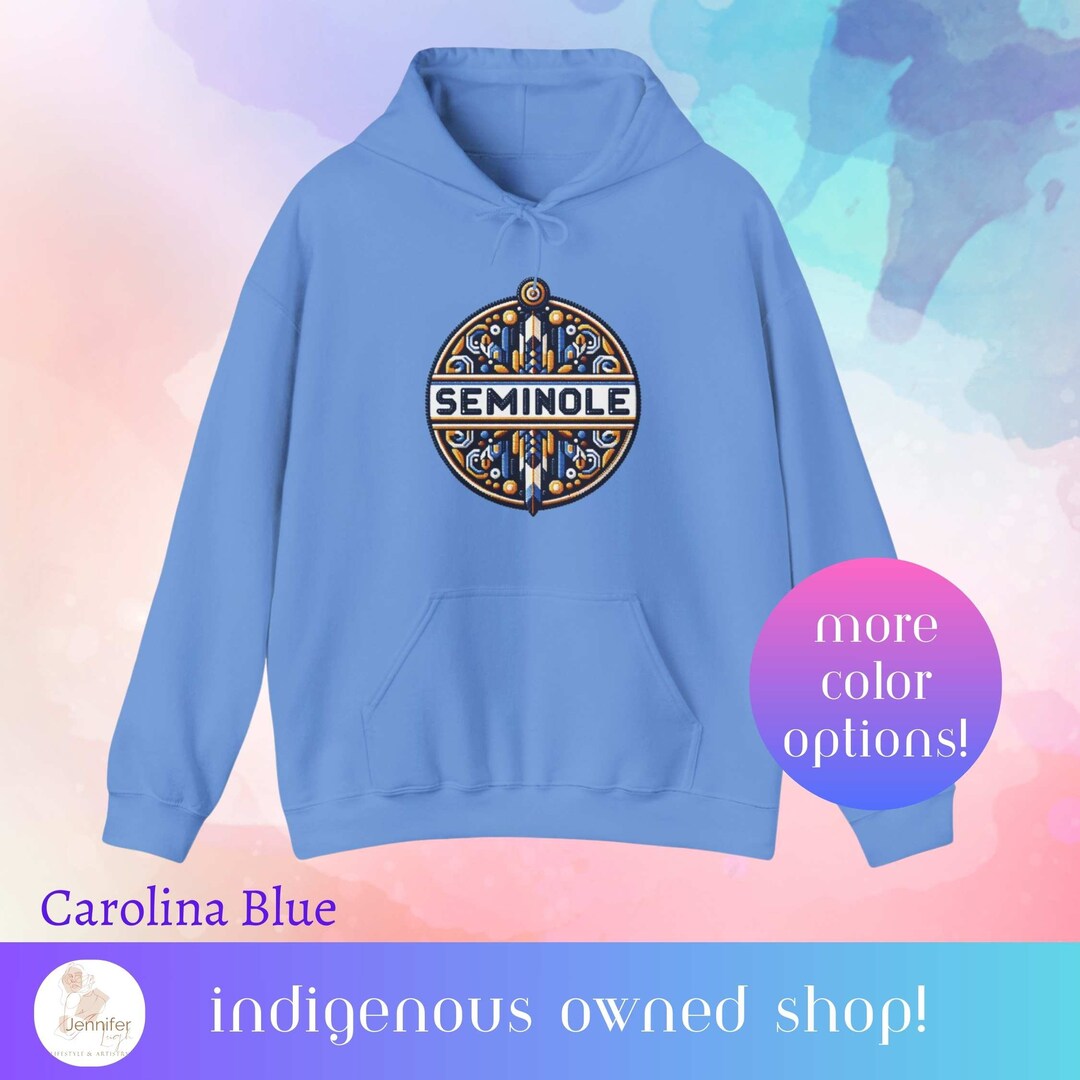 Seminole Native Bead Style Hooded Sweatshirt. Indigenous Designs Shirts ...
